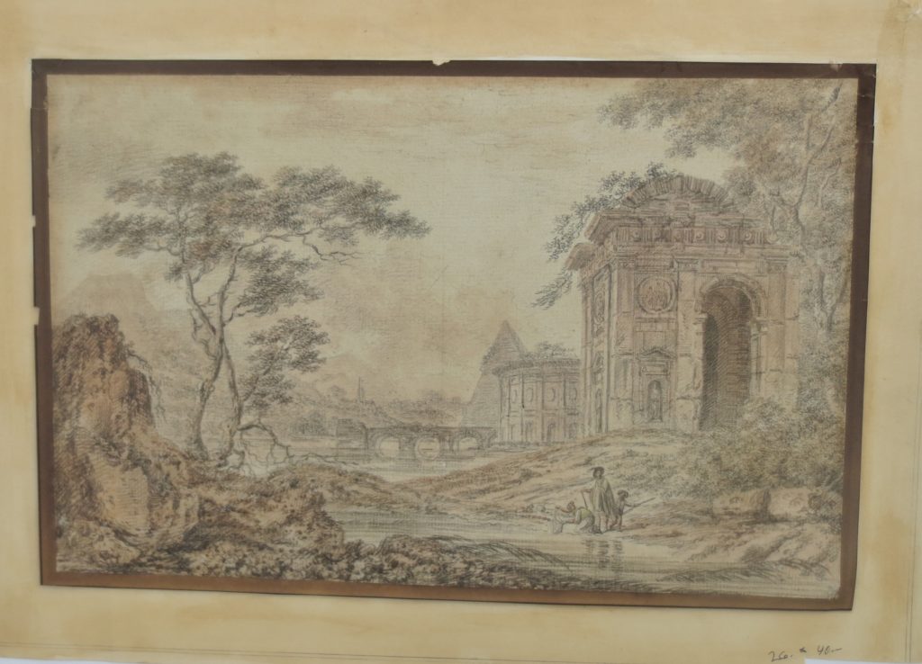 Louis Chaix - Ruins of the Aurelian Wall and Pyramid of Caius Cestius ...